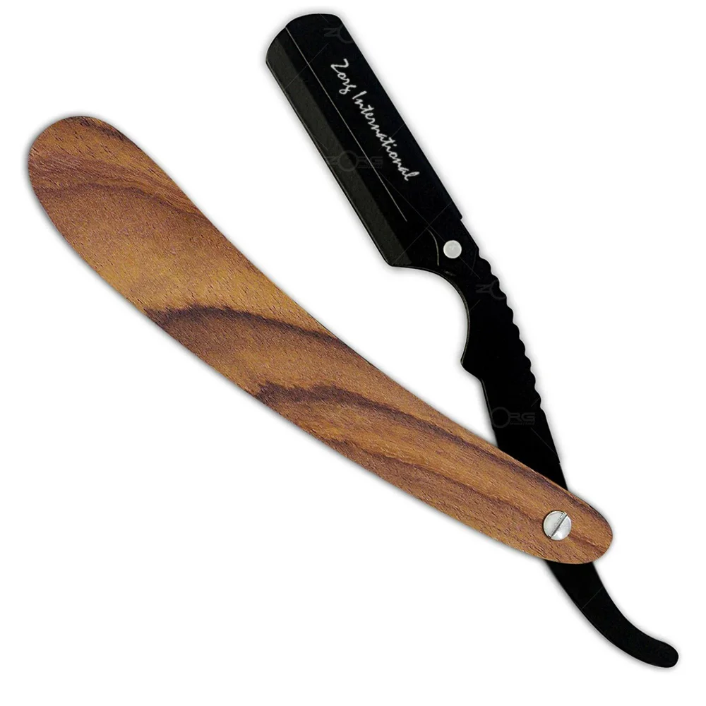 Wood Handle Straight Use Razor Blade Shaving Barber Razor For Salon ...