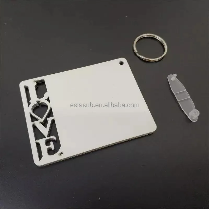 Printable Blank Cute Durable Mdf Love,Sis,Bro Keychain For Sublimation ...