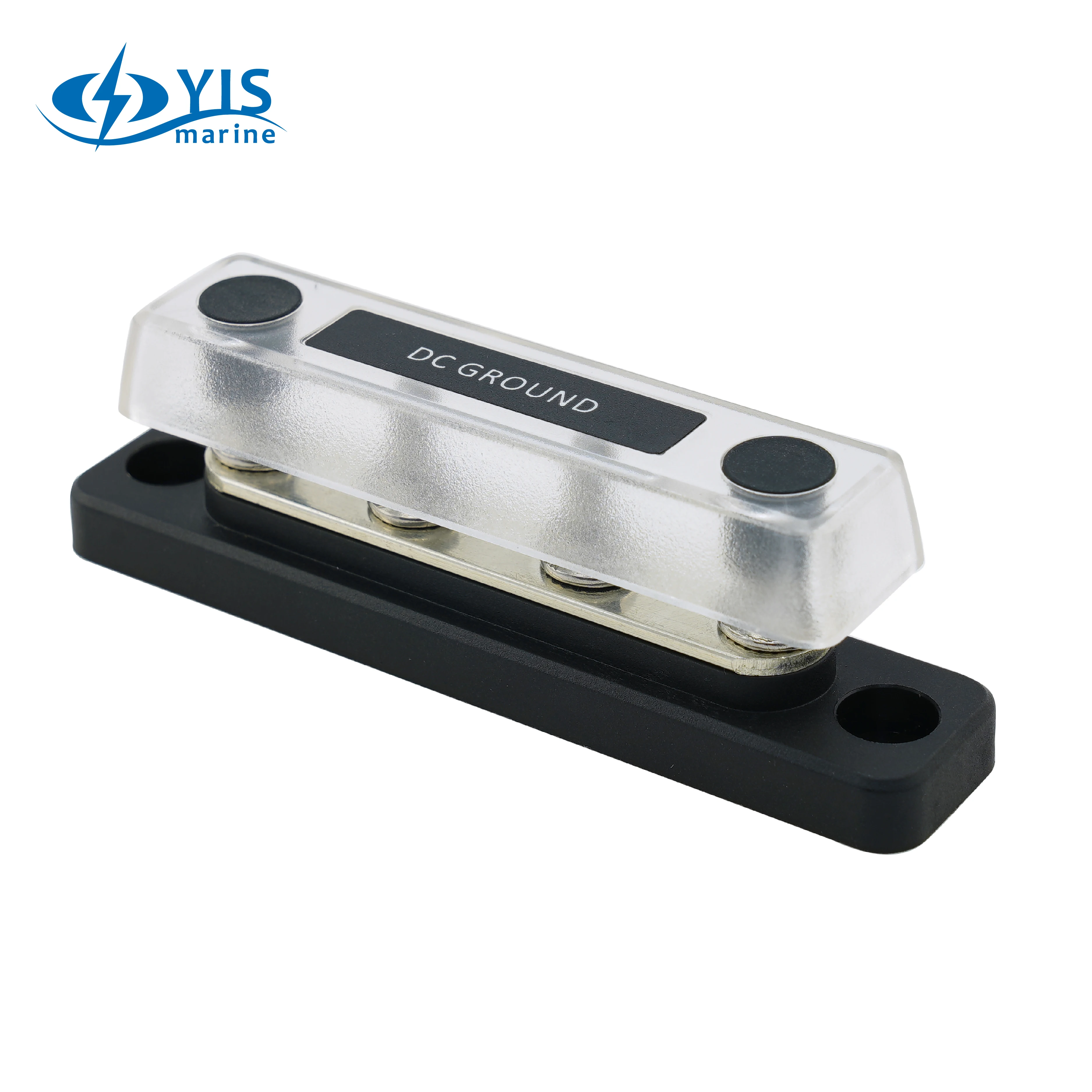 Marine Caravan 48V 4-Way Electrical Connector - Copper Bus Bar with Cover