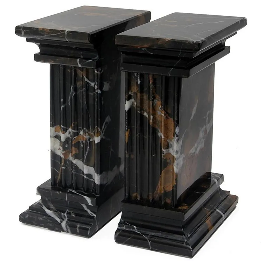 Saffron Black Onyx Marble Bookends,Decorative Marble Bookends For ...