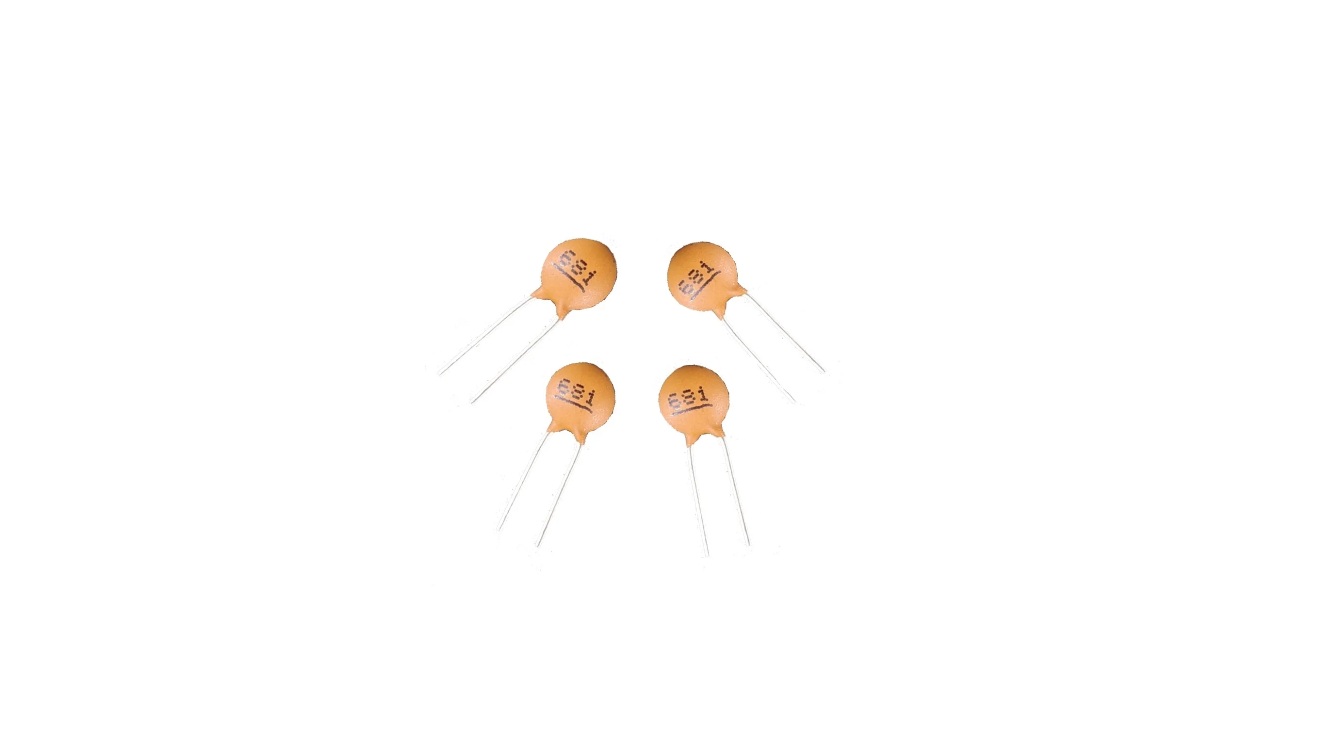 Disc Type Capacitor With Radial Lead Ceramic Capacitor 680pf(681) 50v ...