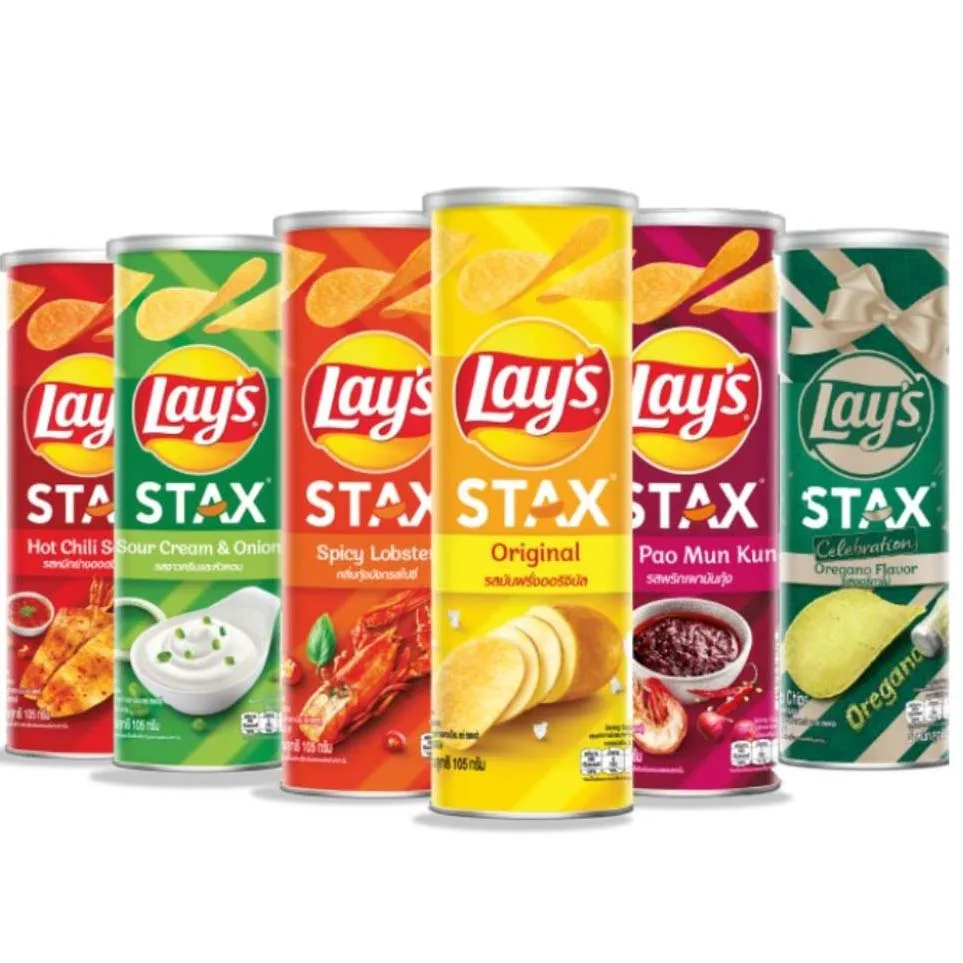 Lays Stax Original Potato Chips 103g/Jar, 16 Jars/case made in Vietnam ...