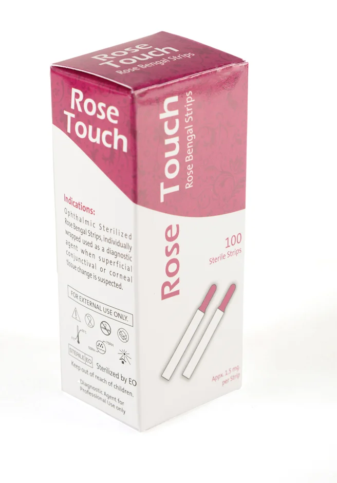 Premium Rose Bengal Strips Sterile Ophthalmic Diagnostic Strips for Dry ...