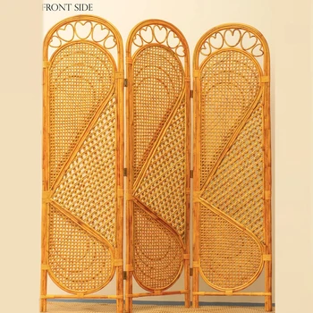 Hot Sale Vintage Rattan Screens And Room Dividers 3 Panel Cane ...