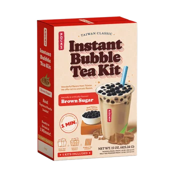 Pocas Instant Bubble Tea Diy Kit 5pk - Brown Sugar,Strawberry,Honey Dew ...