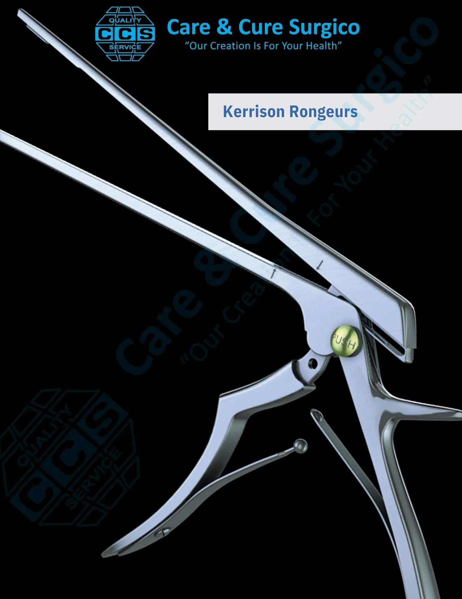 Kerrison Rongeurs 1,2,3,4,5mm Up Bite 40 Neuro Spine Orthopedic ...