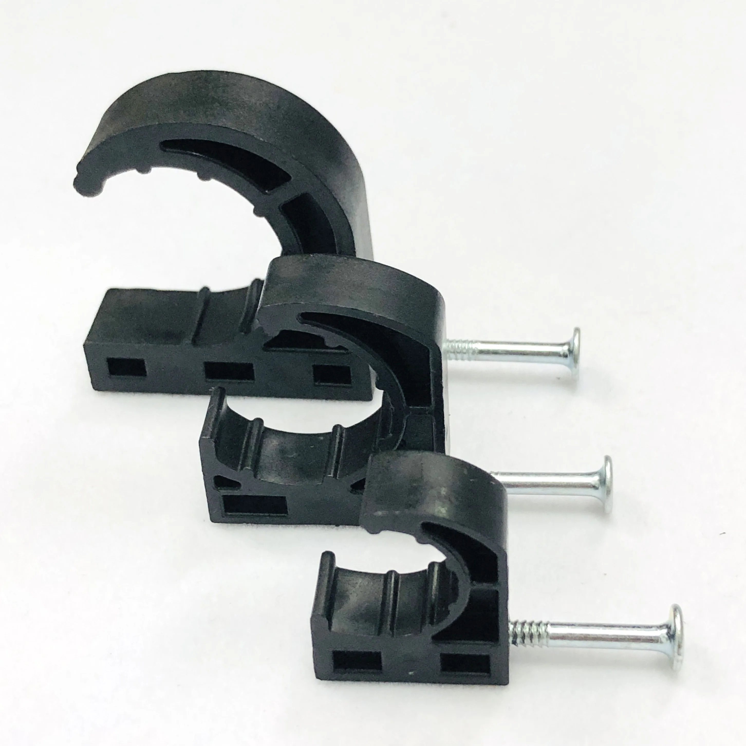 Black Plastic Pipe Half Clamp-1/2" - Buy Plastic Clamp Cable Clamp Tube ...