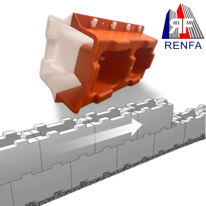 Renfa Cement Plastic Interlocking Concrete Retaining Wall Blocks