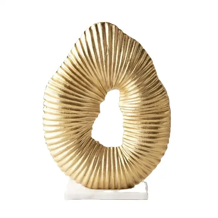 High Quality Modern Marble Base Gold Antique Abstract Sculpture for ...