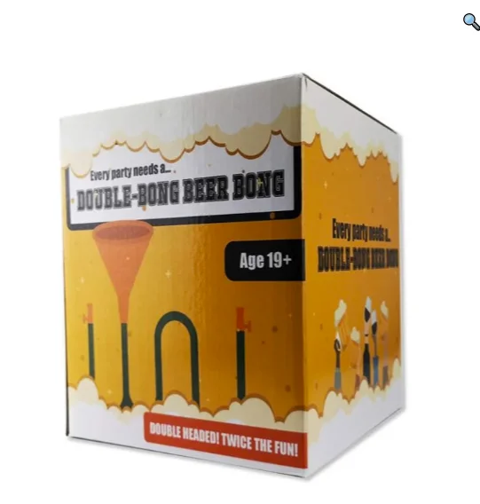 Custom Logo Single Beer Bong Funnel with Valve for Party Game