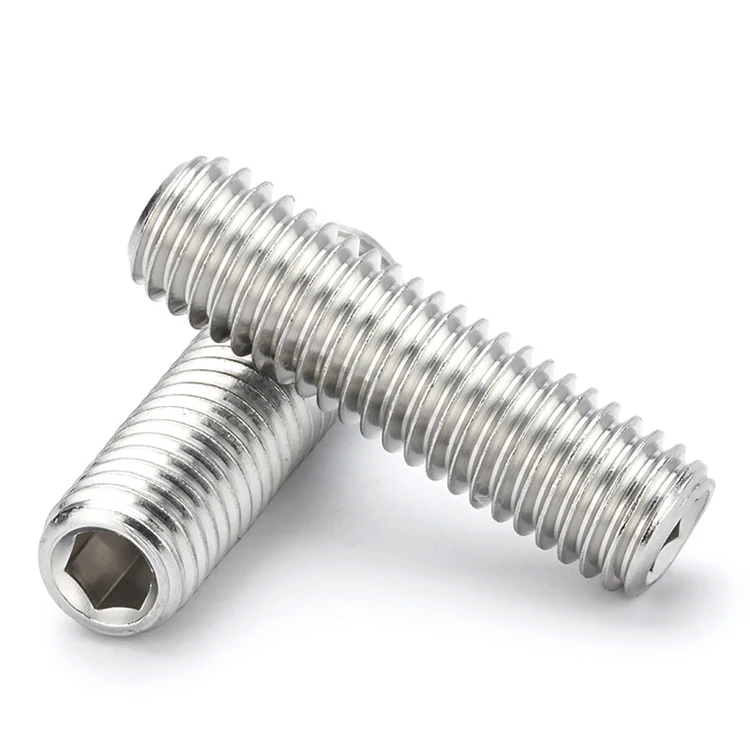 M2 to M10 DIN 913 Stainless Steel Hex Socket Allen Set Screw with Flat ...