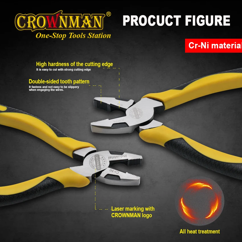 CROWNMAN Holding Tools Professional 9" Cr-Ni Long Handle Leverage ...
