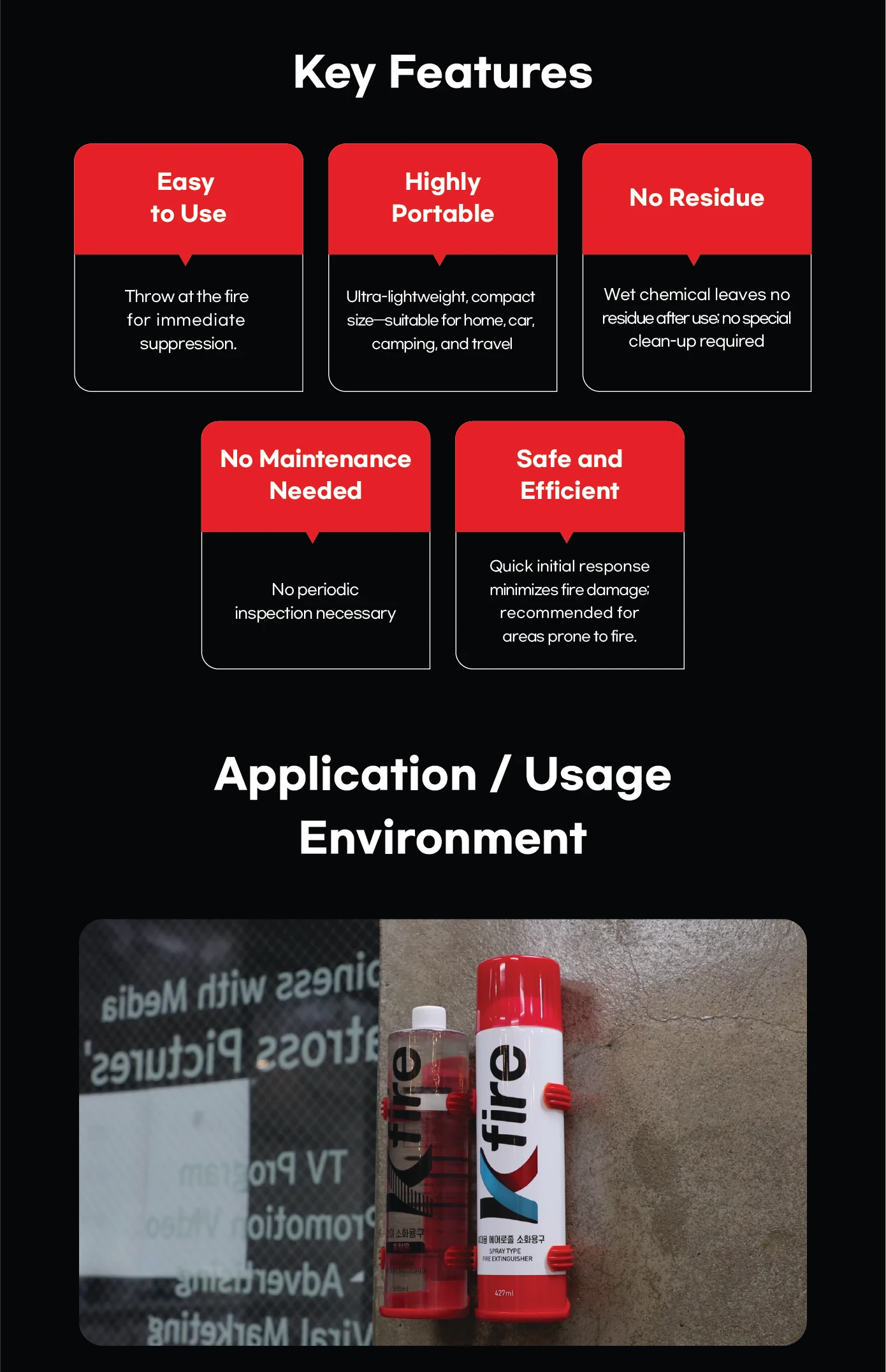 Portable Kitchen Fire Extinguisher - K-SHOT Throw-type Fire ...