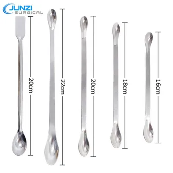 12pcs Stainless Steel Lab Spatula Micro Scoop Reagent Laboratory Mixing ...