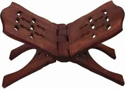 Wooden Handmade Quran Geeta Bible Holder - Reading Stand