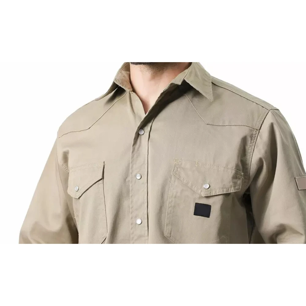 Mens Work Overalls Western Fire Resistant FR Pearl Snaps