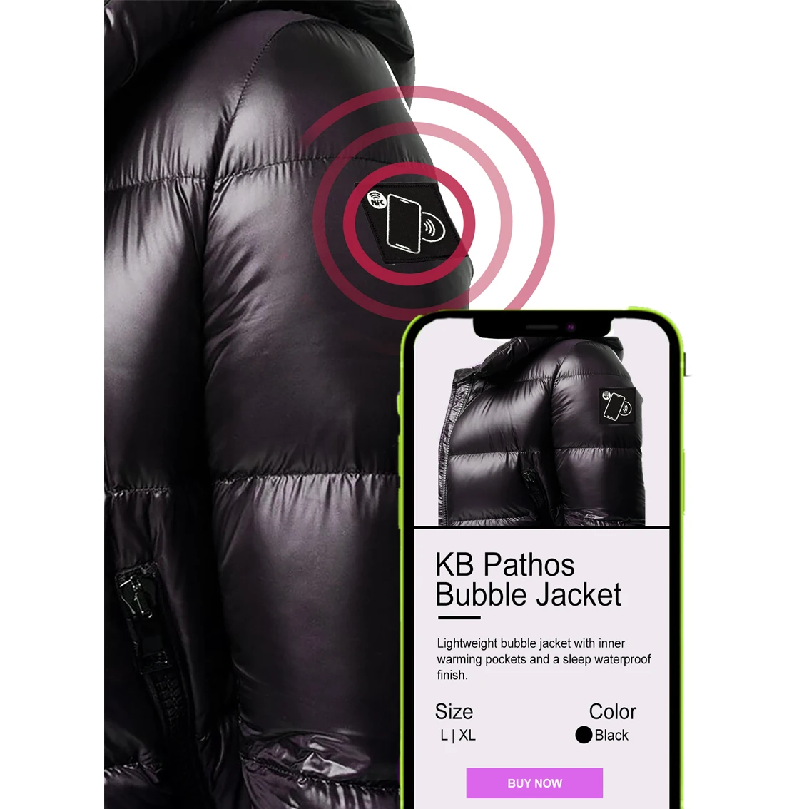 Customizable NFC Tag Embroidered Patch for Clothing & Accessories