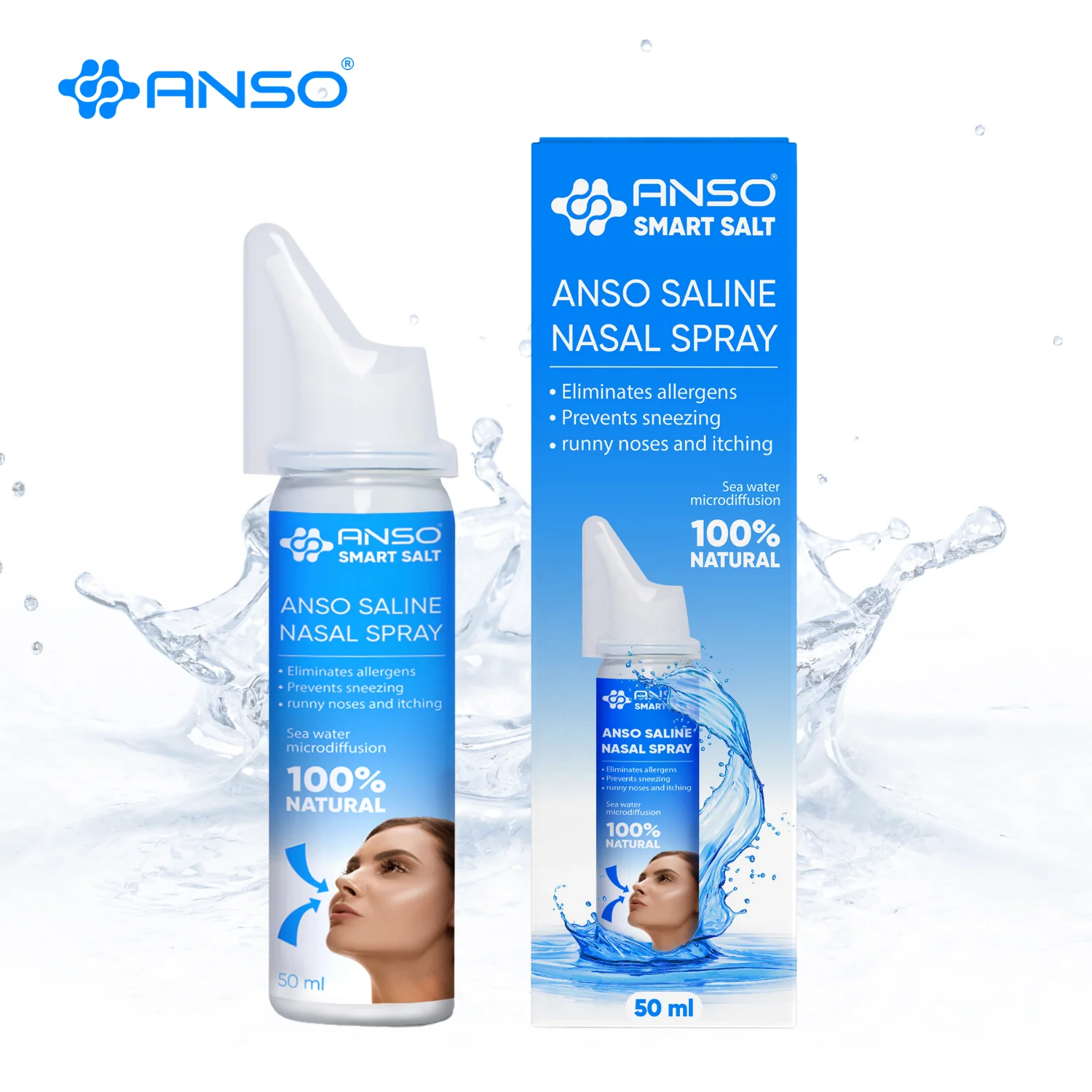 Wholesale Anso Nasal Spray: Care Saline Moisturizing Spray For Instant ...