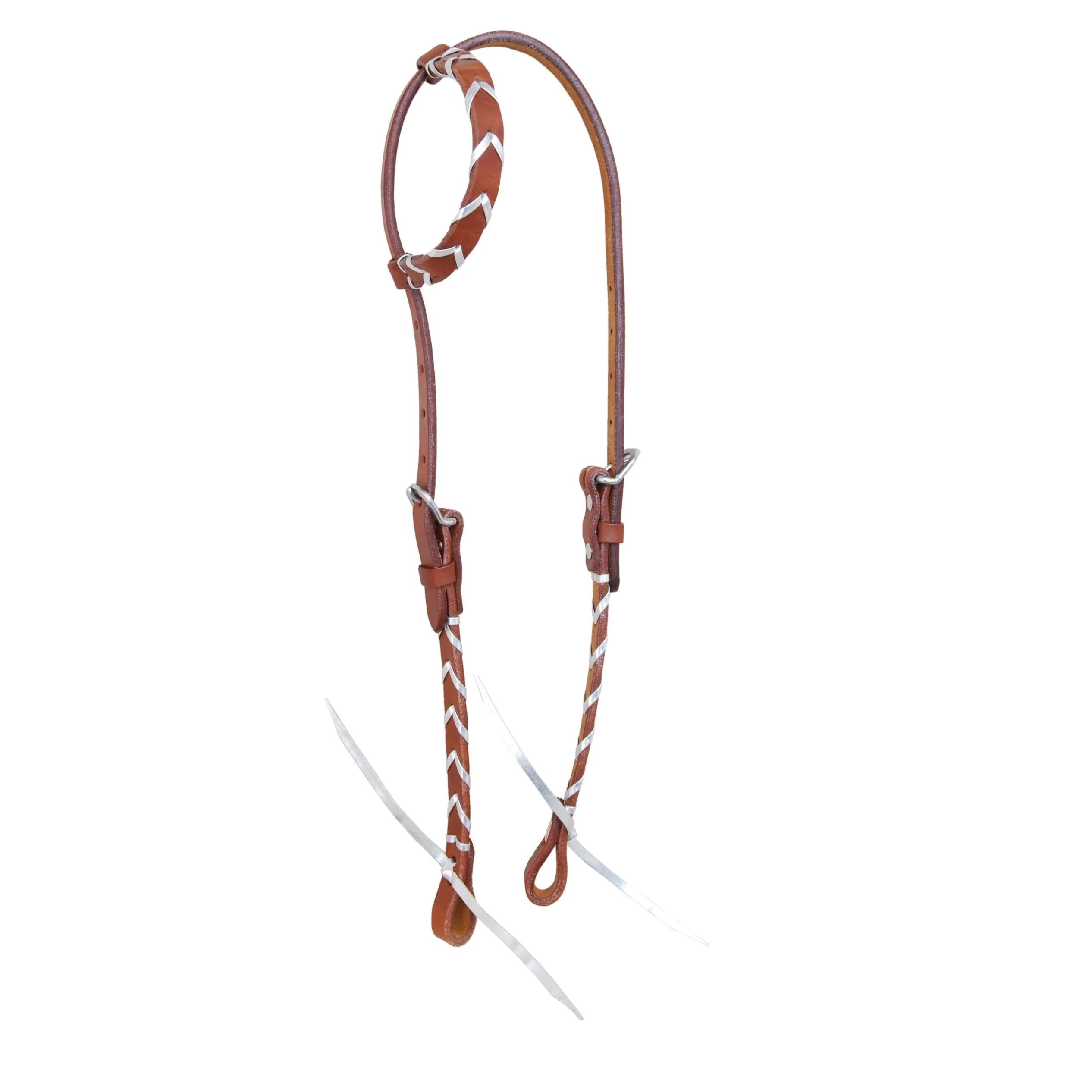 White Braided One Ear Western Tack Headstall Bridle Indian Exporters at ...
