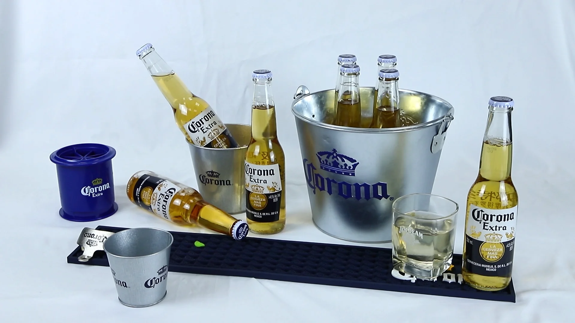 Round 5l Bar Tool Beer Wine Champagne Galvanized Iron Metal Corona Beer ...