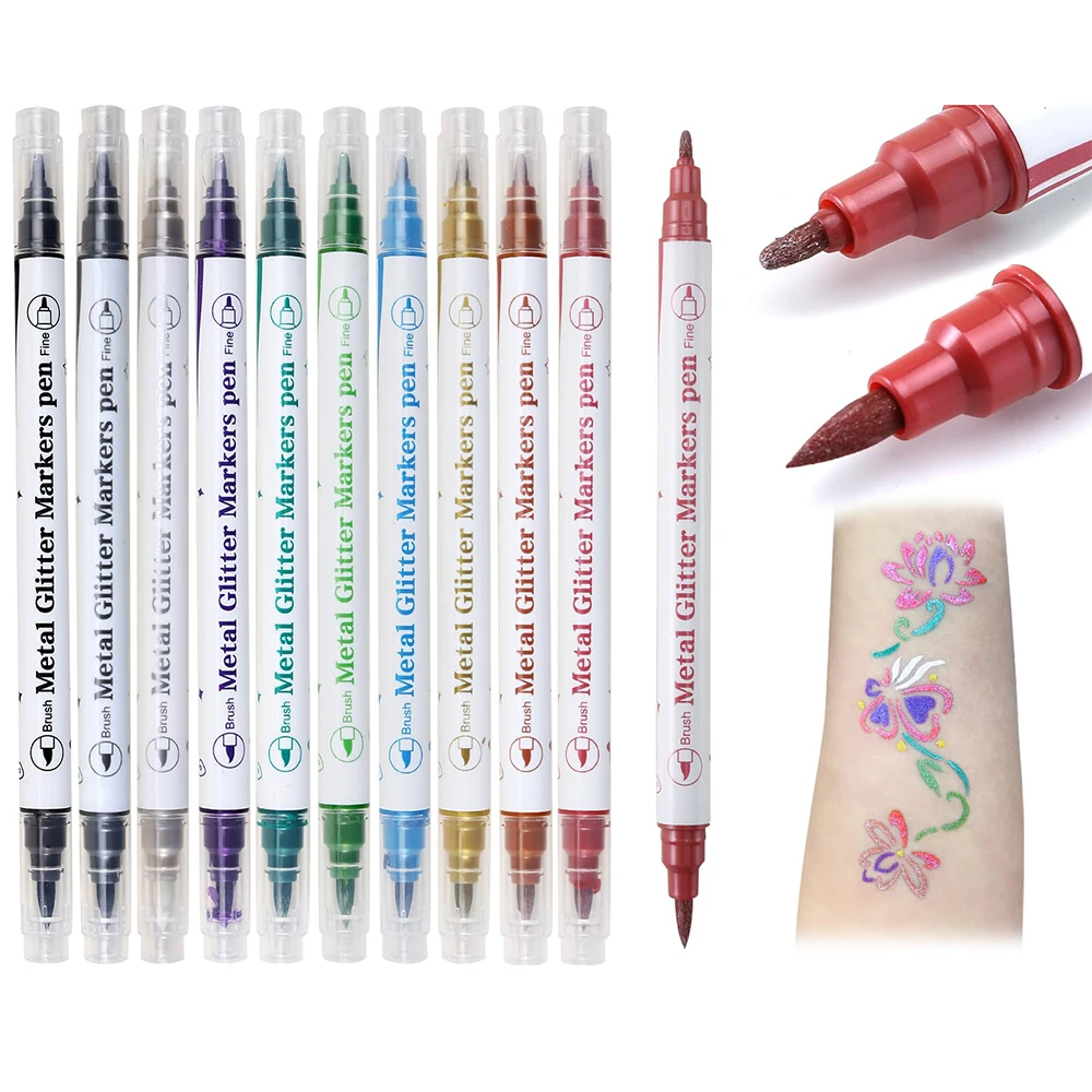 10 Color Skin Marker Tattoo Body Art Painting Non Toxic Non Irritating ...