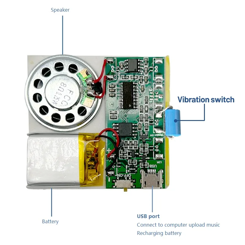 Programmable 8M Rechargeable USB MP3 Sound Music Player