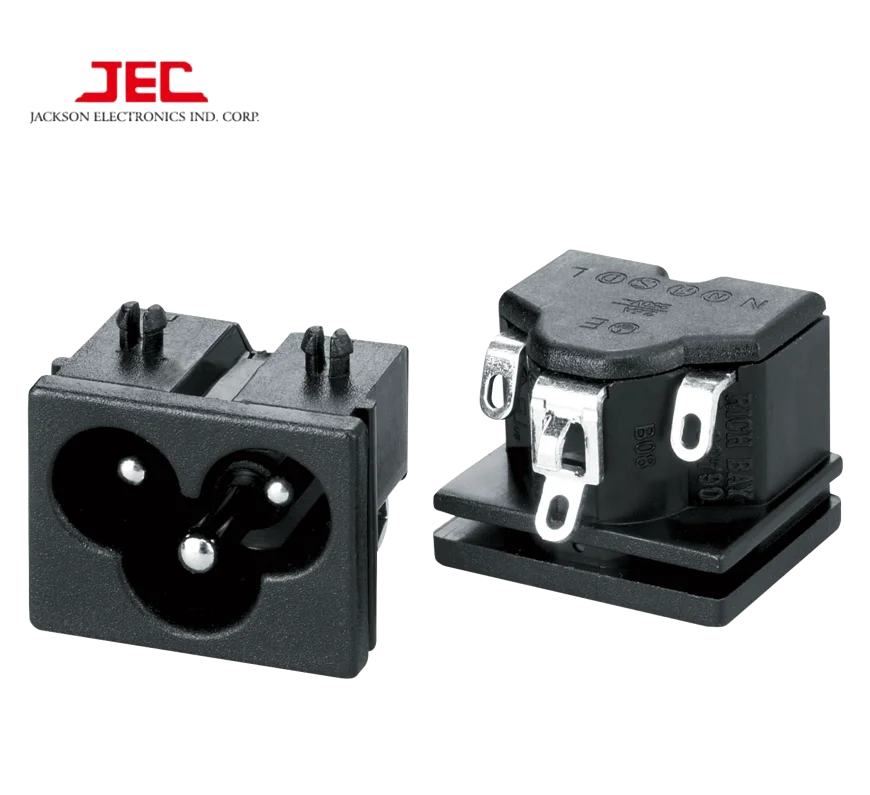 Jec Iec C6 Inlet Socket - Buy 3 Pin Ac Connector,Iec 320 C13 Socket,Plum Mickey Inlet Product on ...