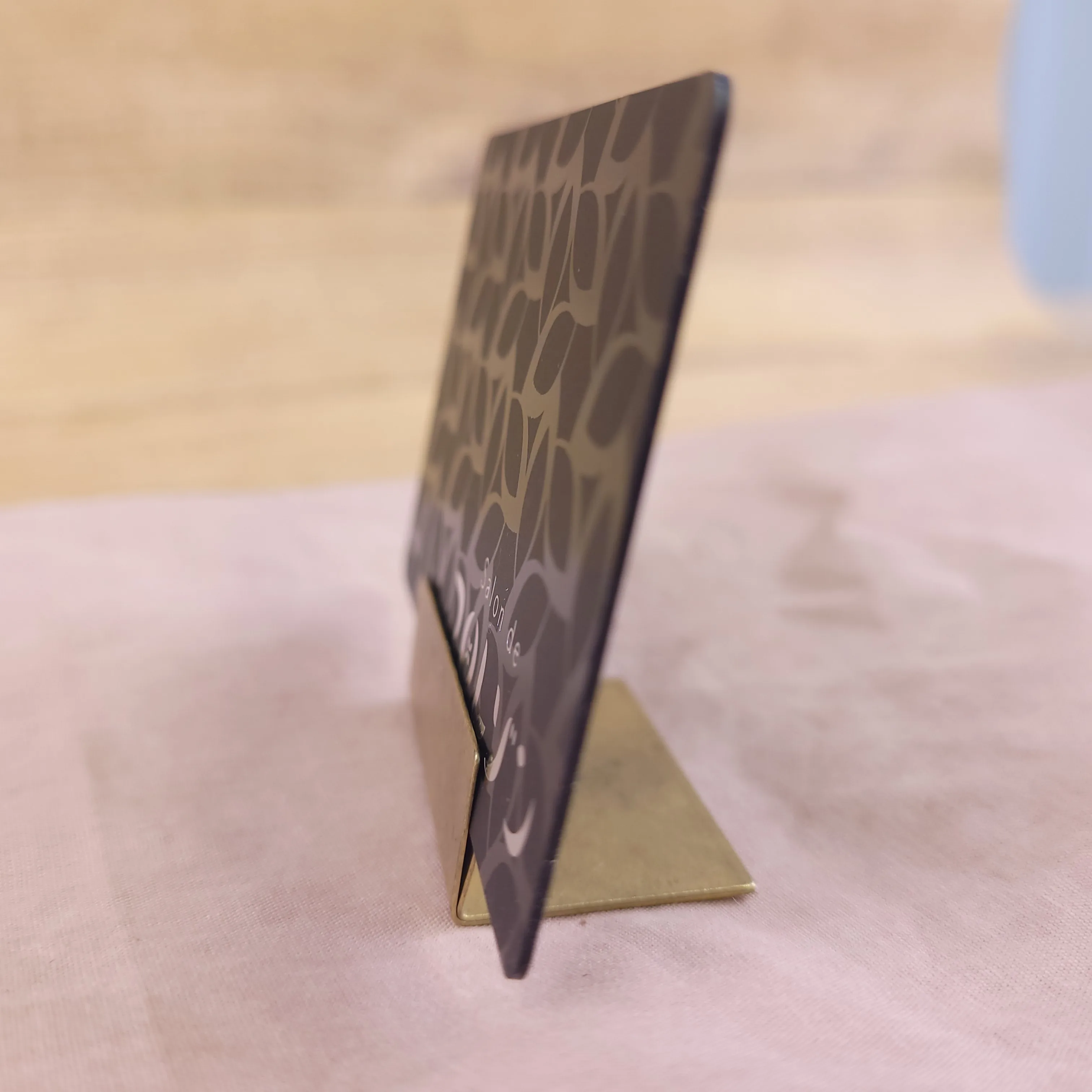 L-shaped Antique Finish Brass Greeting Card Display Stand Holder - Buy ...
