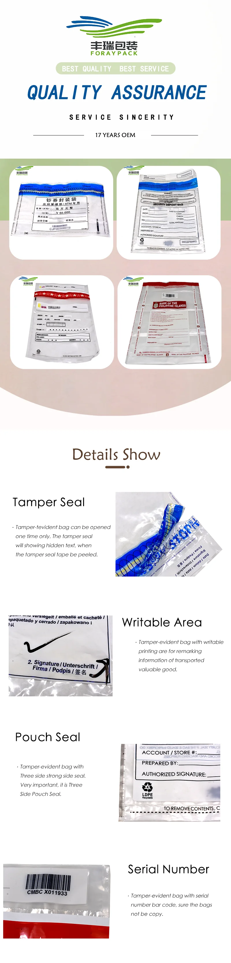 Foraypack Custom Food Grade 25kg 50kg Transparent Pa Pe Plastic Packing ...