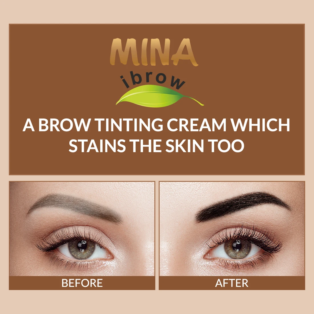 Mina Ibrow Eyebrow Lashes And Brow Tint Cream Long Lasting Waterproof ...