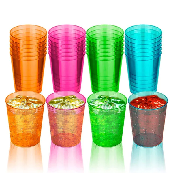 2oz Plastic Disposable Party Led Neon Mini Shot Glasses Cups - Buy 2oz ...
