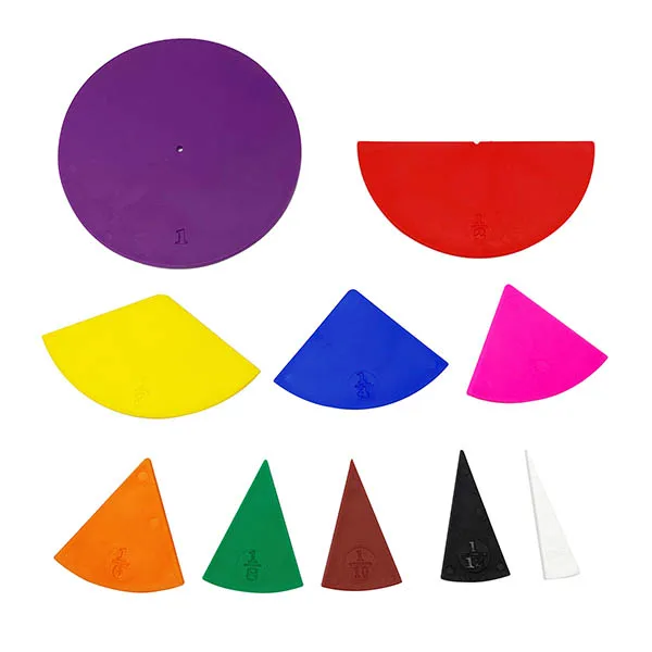 Plastic Math Teaching Set of 10 Fraction Circles - Montessori Math ...