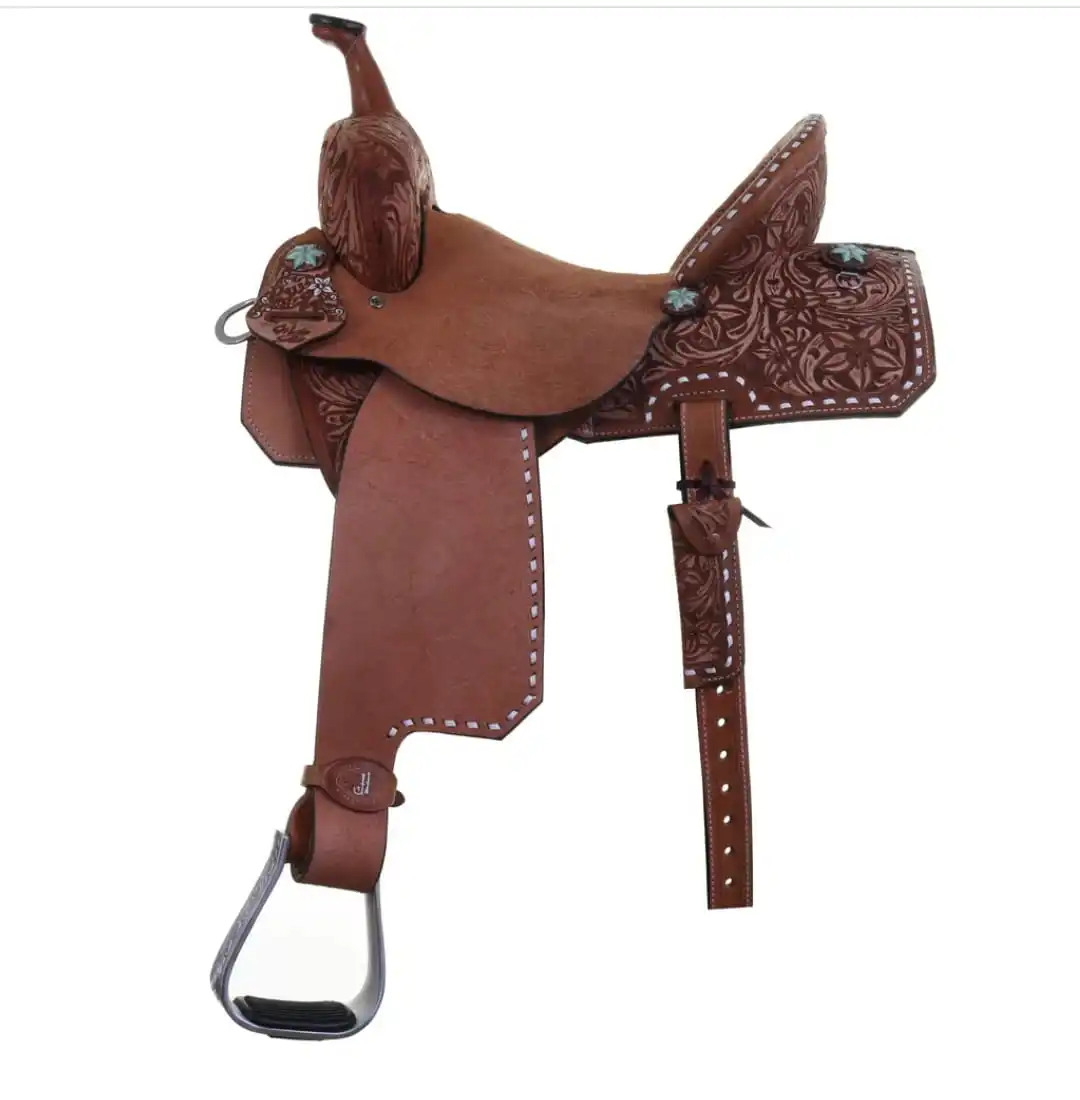 Rough Out Full Grain Horse Western Saddle Handtooled And Lightweight ...