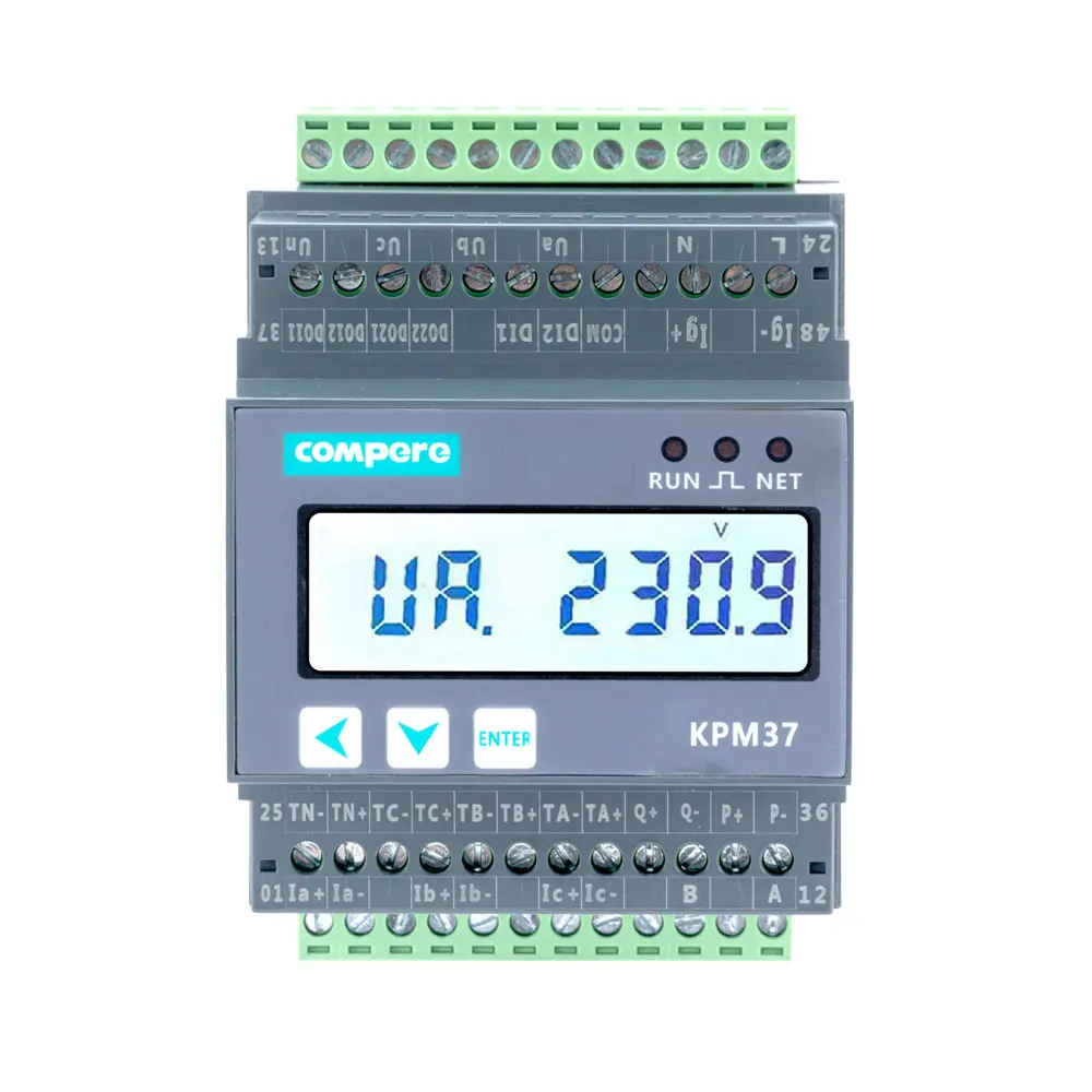 KPM37-WI-W100 Industrial Din Rail Power Meter Analyzer Wifi Energy Monitor Three Phase ...