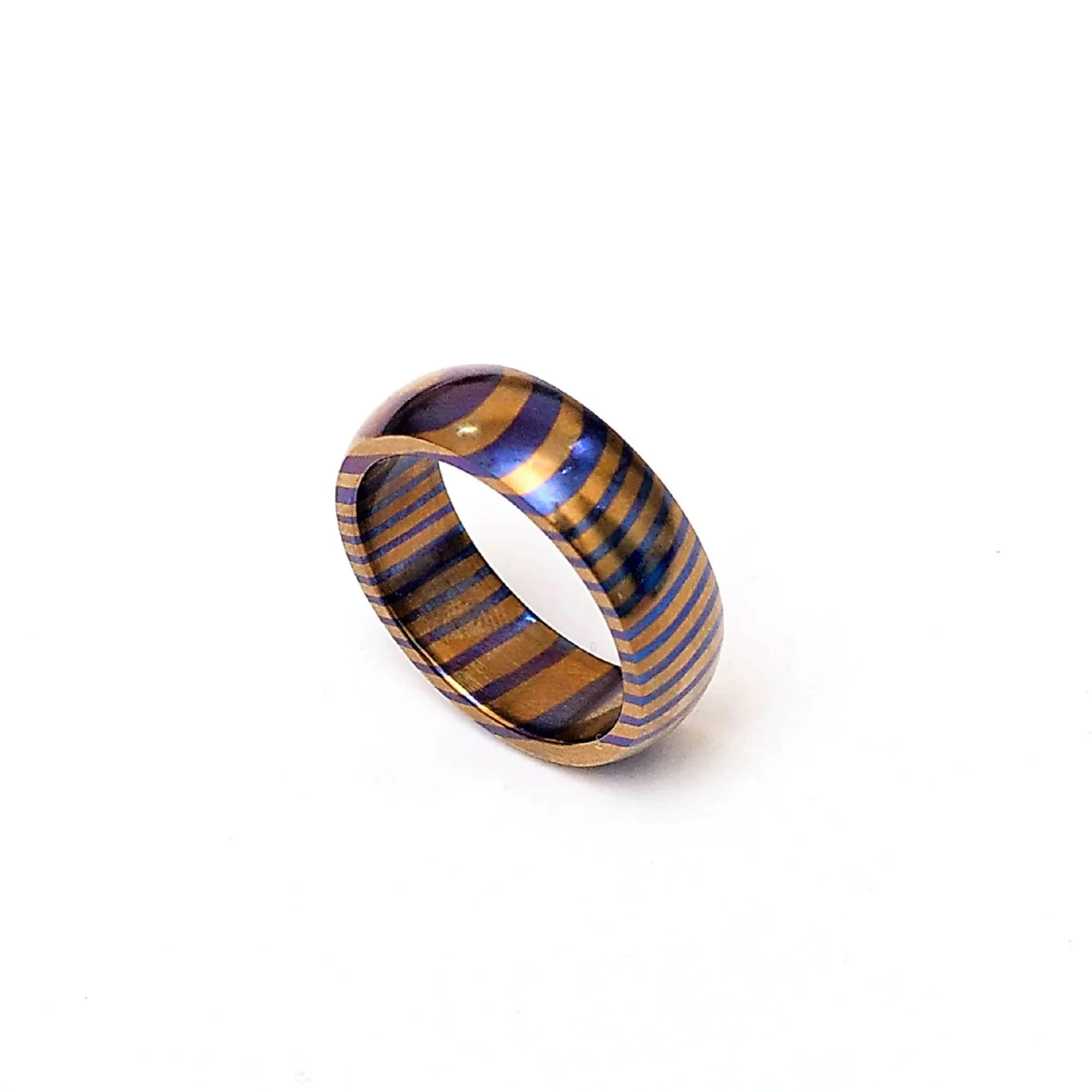 Custom Handmade Timascus Ring Pakka Wood Inlay For Men & Women ...