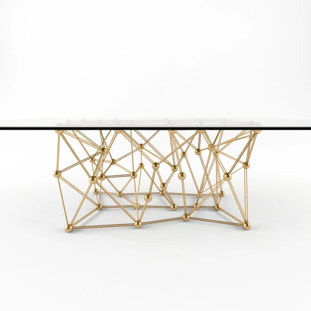 Stainless Steel Pipe Console Table With Best Quality Gold Finishing And ...