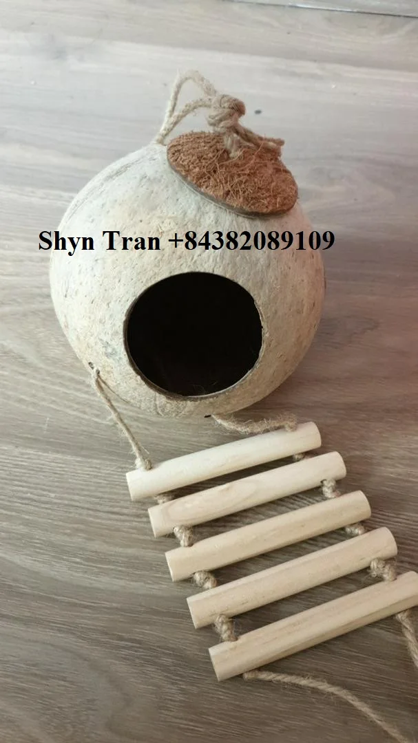 Coco Shell Bird House for Small to Medium Birds Nesting House for Cage ...