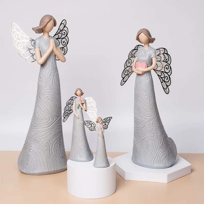 Angel Figurine Guardian Angel Sculptures Remembrance Home Decor ...