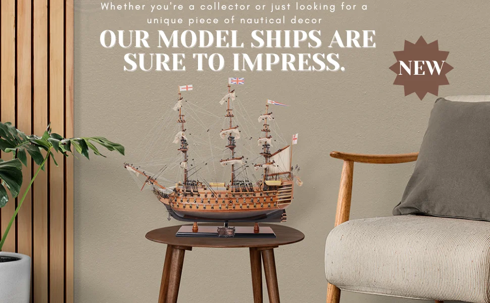 HMS Victory Antique Wooden Model Ship Medium Size Hand Painted Nautical ...