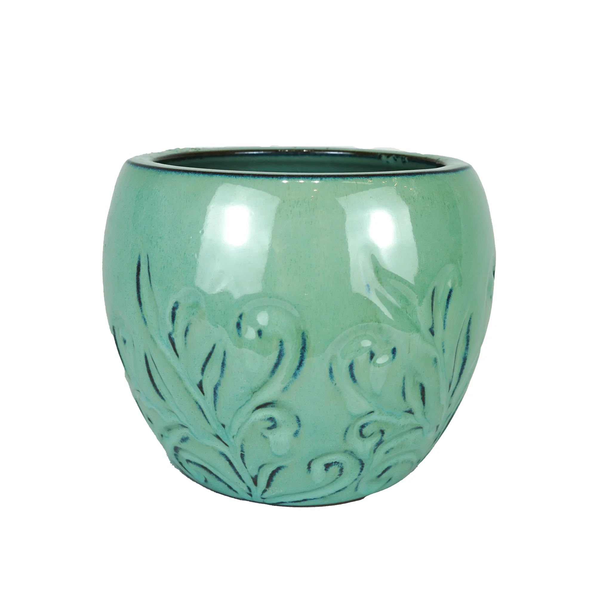 High Quality Vietnam Origin Floor Boughpot Ball Shape Green Color Indor ...