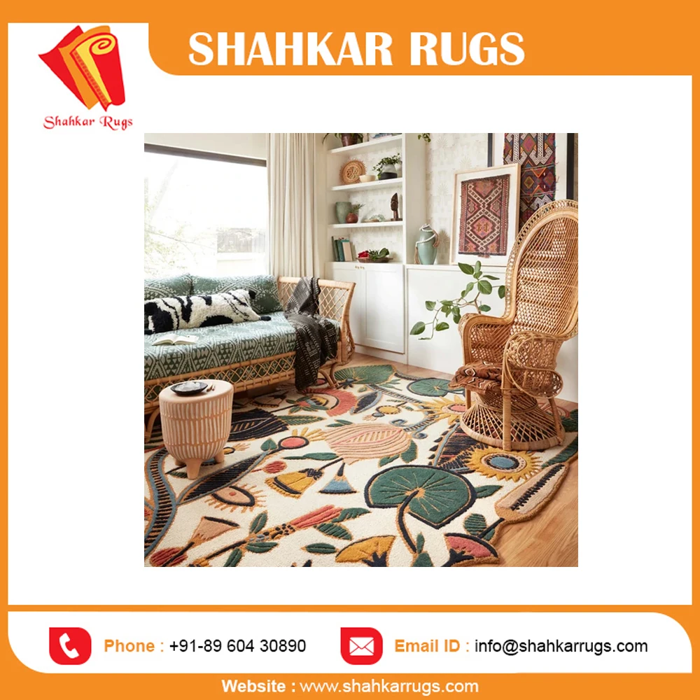 Custom Ivory Area Rugs - Handmade Tufted Rug Options