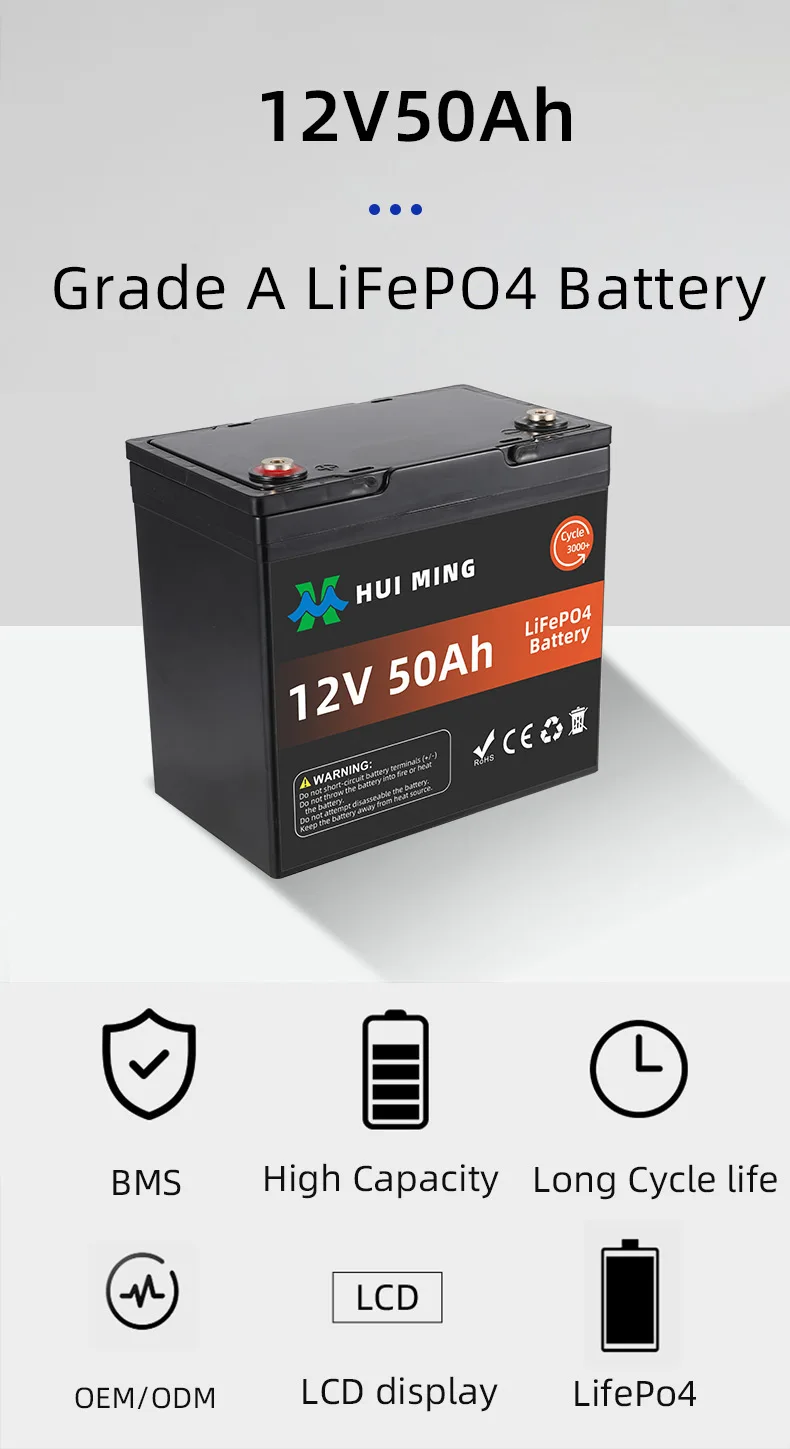 Solar Energy 12v 100ah Lifepo4 Batteries 12.8v 24v 50ah 120ah 100ah ...