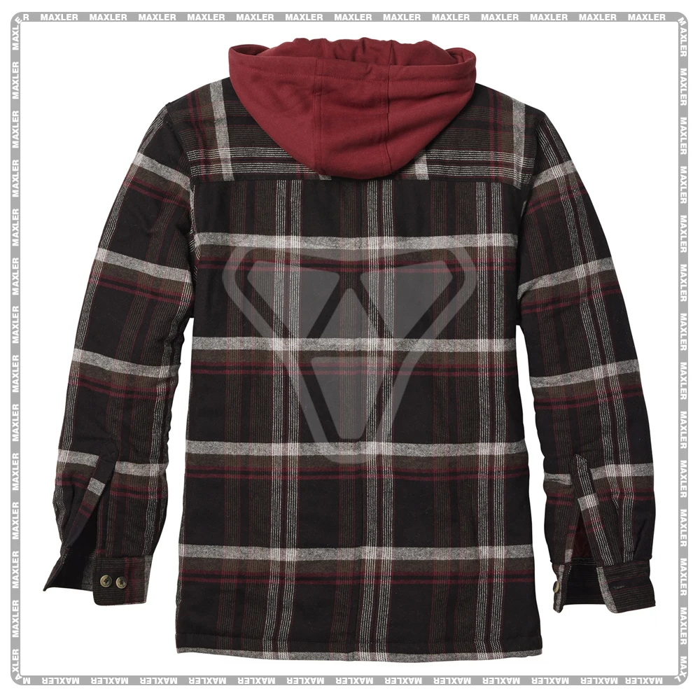 Vintage Mens Polar Fleece Flannel Shirt Jacket Fitted Plaid Heavy Lined ...