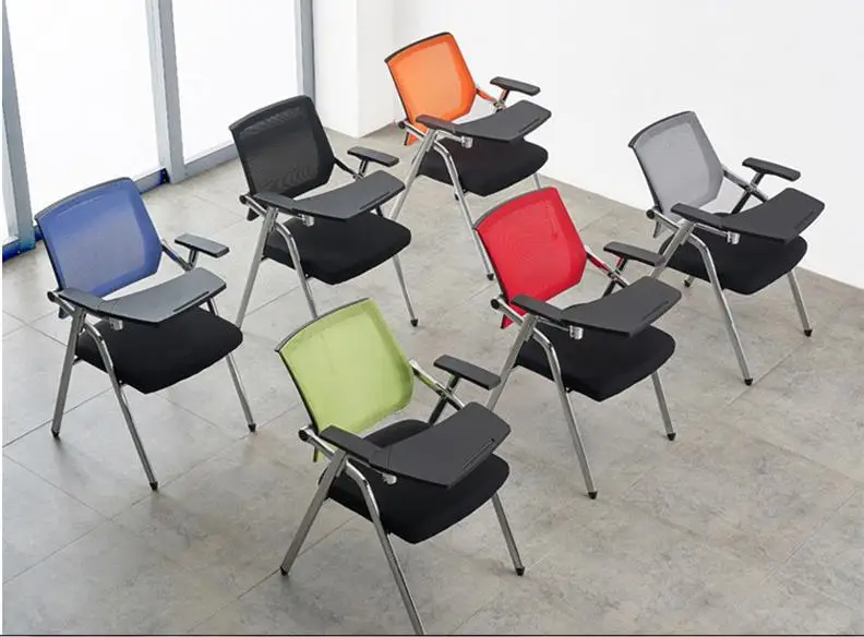 Foshan Cheap Office Chair Plastic Arms Mesh Back Nesting Chairs ...