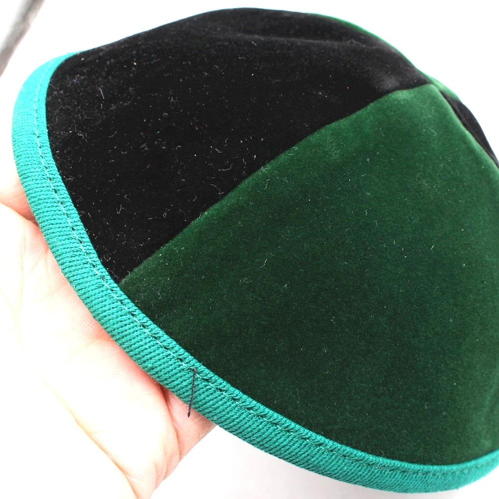 Judaism Kippa Velvet Kipot Two Color Kippah Jewish Yarmulke 2023 ...
