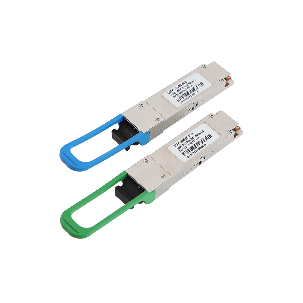 100G QSFP28 BIDI TX1304nm/RX1309nm Single Lambda LC SMF 40km PAM4 DDM ...