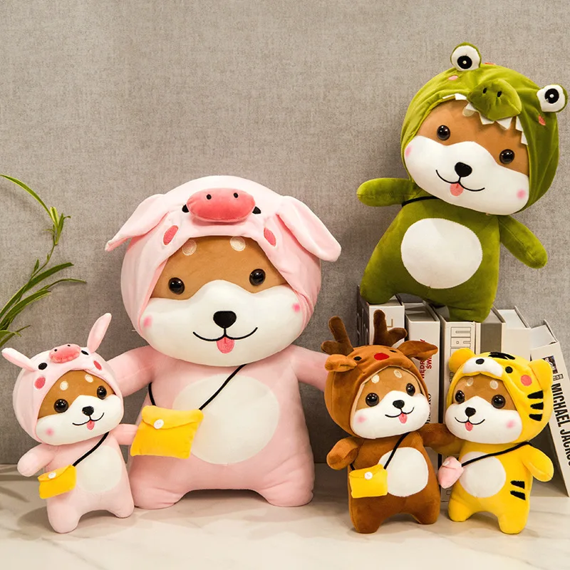 Creative New Transformed Shiba Inu Dog Wholesale Plush Doll Wearing Bag ...