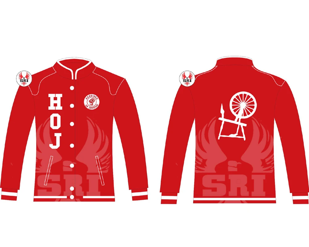 Heroines Of Jericho Racecar Custom Made Varsity Jacket | HOJ Masons Embroidered Custom Made ...