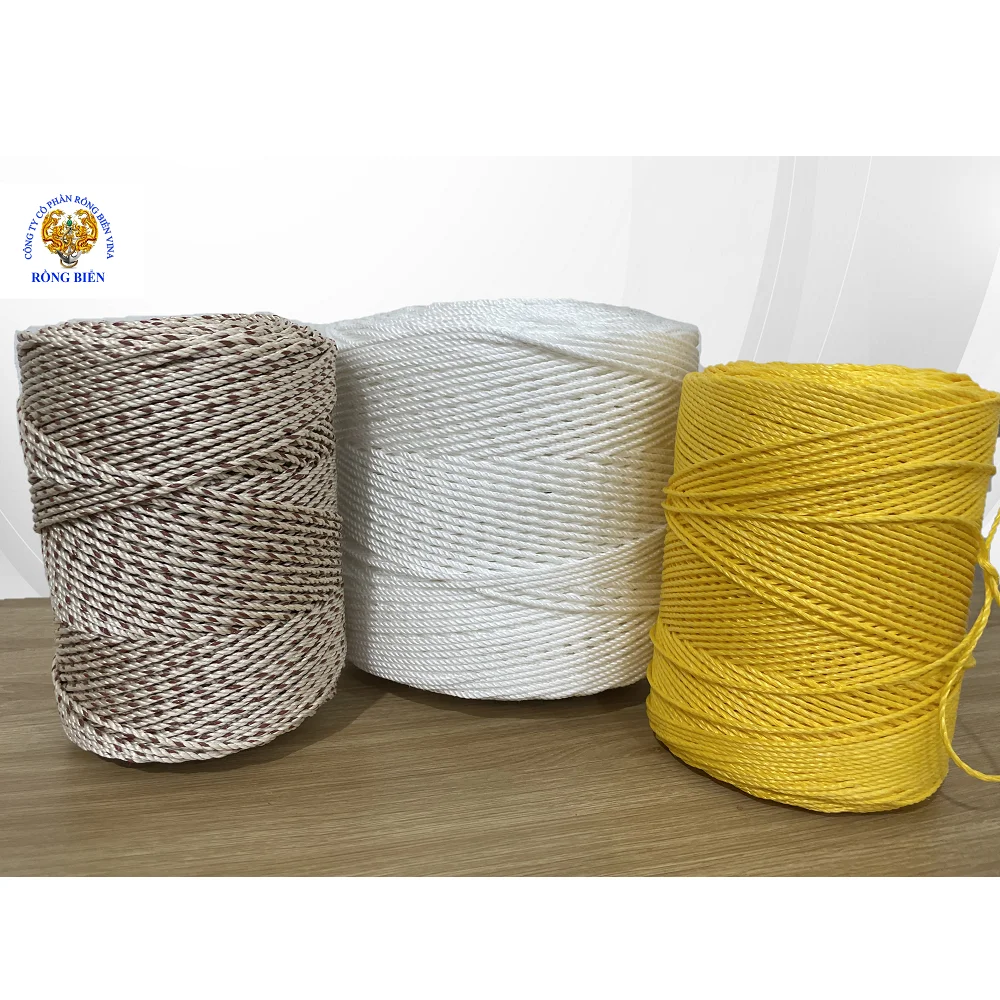 Customized Logo 100% Pure Polypropylene Rope Durable Pp/pe 3 Strands ...