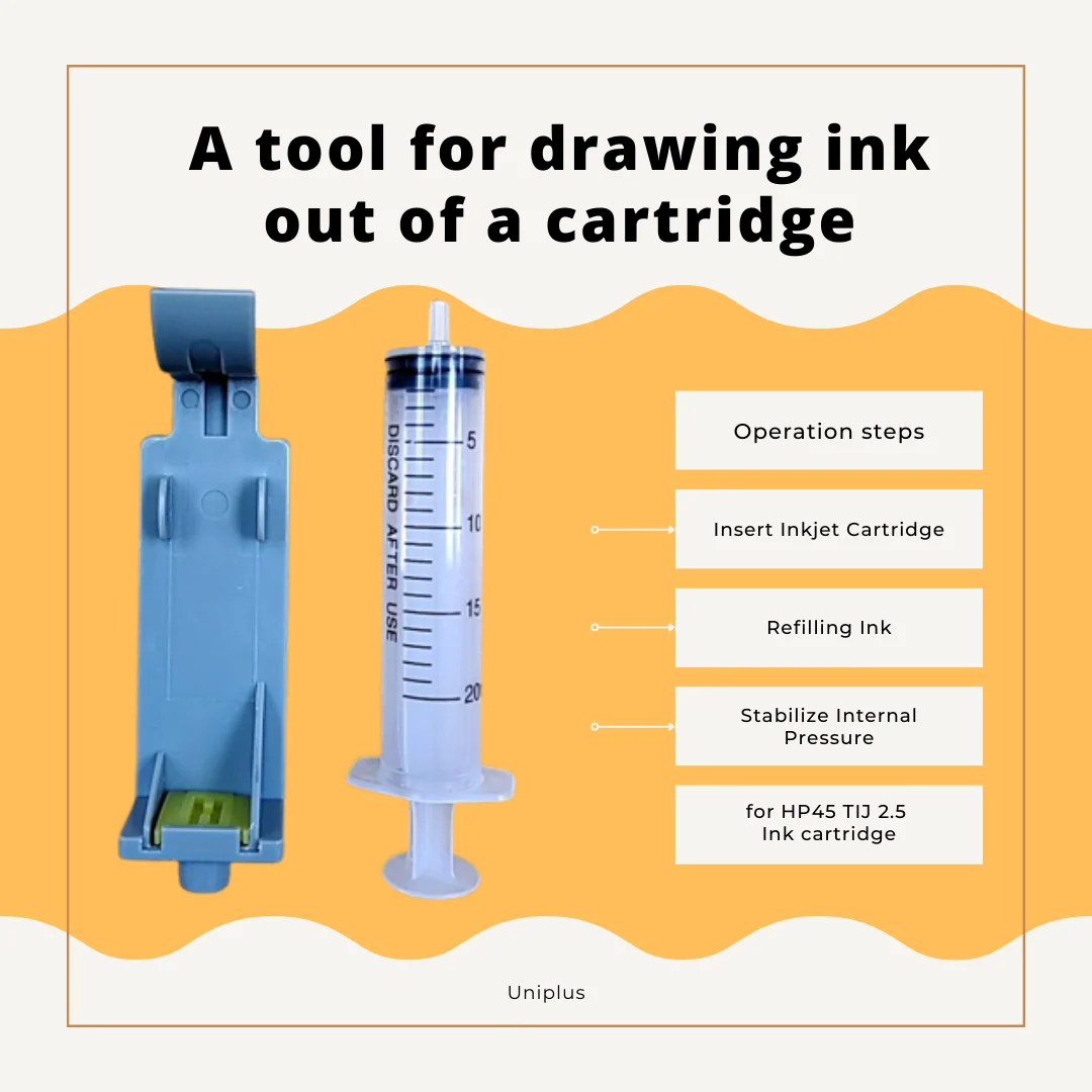Refill Kit Ink Suction Tool After Filling For Tij Ink Cartridge For Hp ...